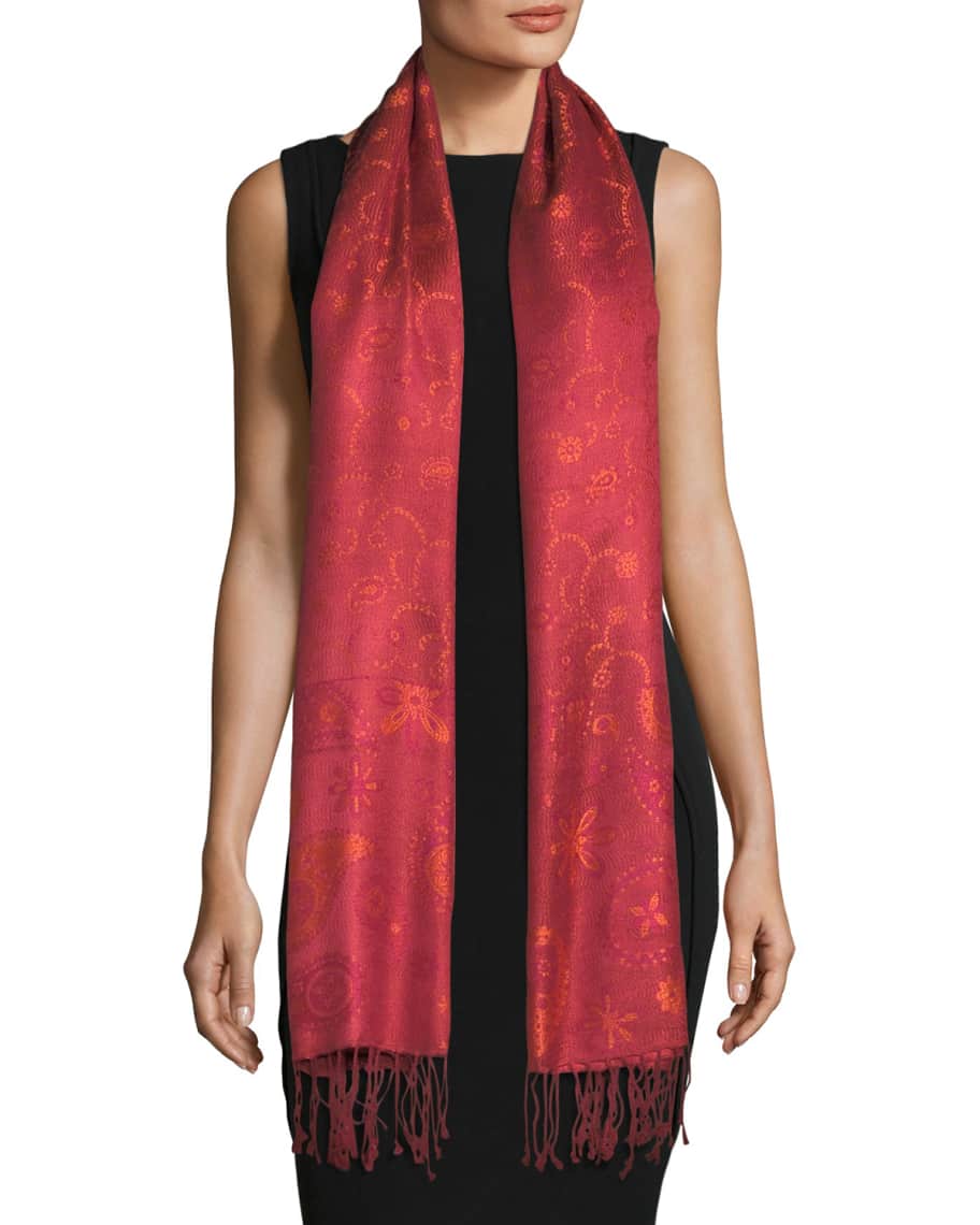 Sabira Lillia Paisley Silk Shawl | Neiman Marcus