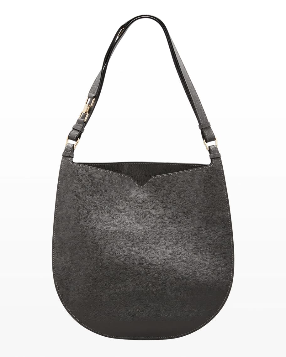 Valextra Weekend Hobo Large Leather Shoulder Bag | Neiman Marcus