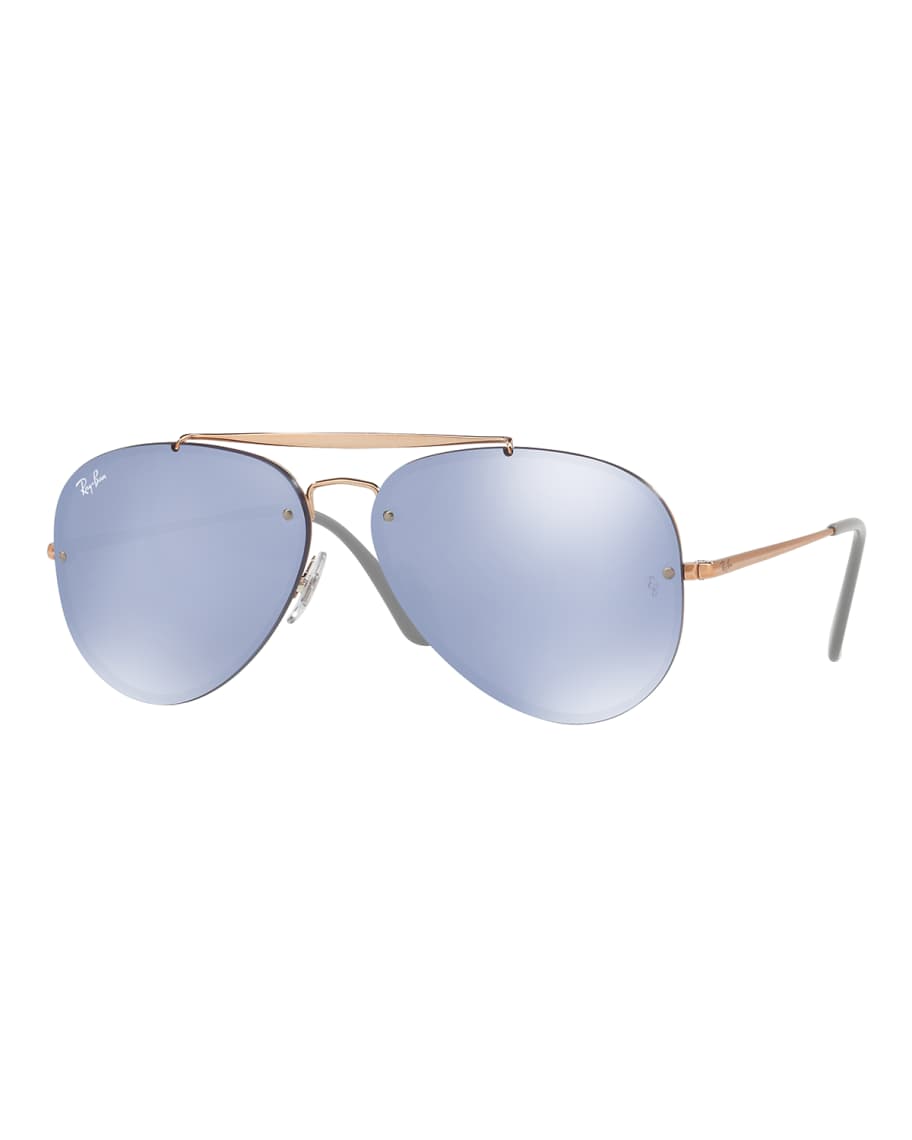 Ray-Ban Brow Bar Aviator Sunglasses | Neiman Marcus
