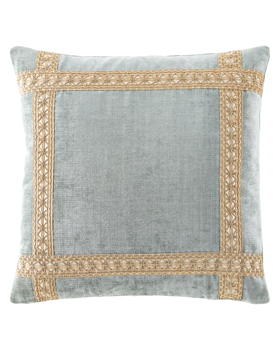 Dian Austin Couture Home Willette Velvet Boutique Pillow with Braid ...
