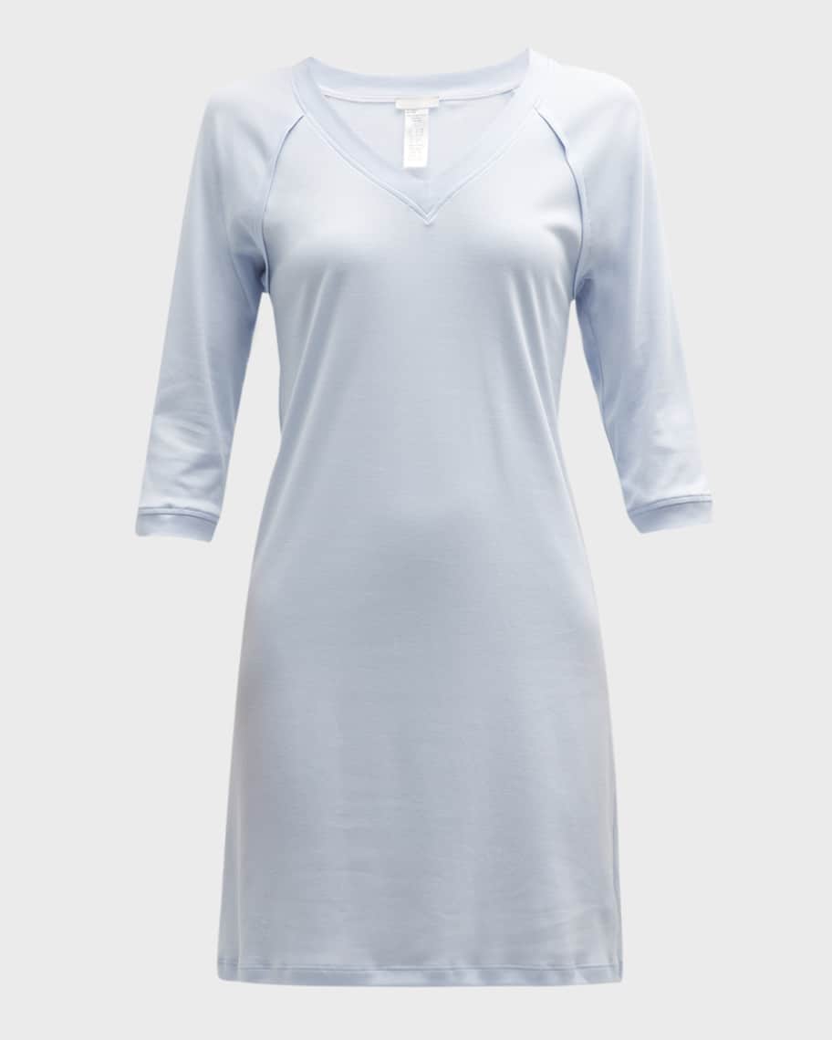 Hanro Pure Essence 3/4-Sleeve Gown | Neiman Marcus