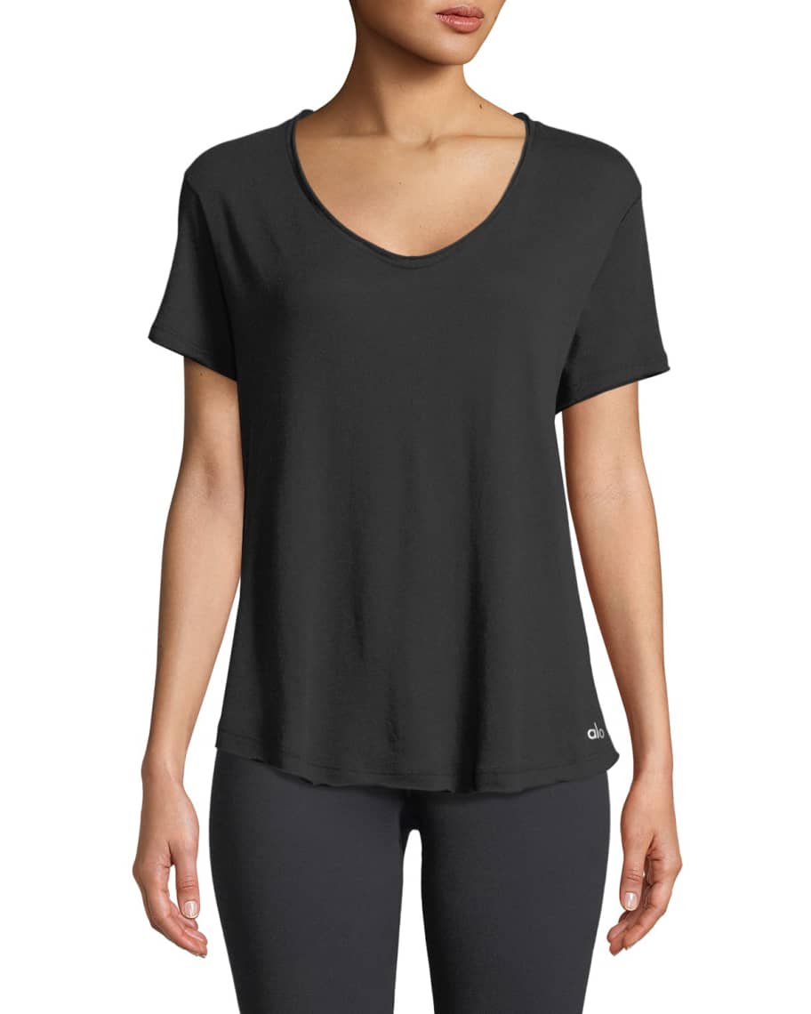 Alo Yoga Motion Short Sleeve V-Neck Tee Bloomingdale's