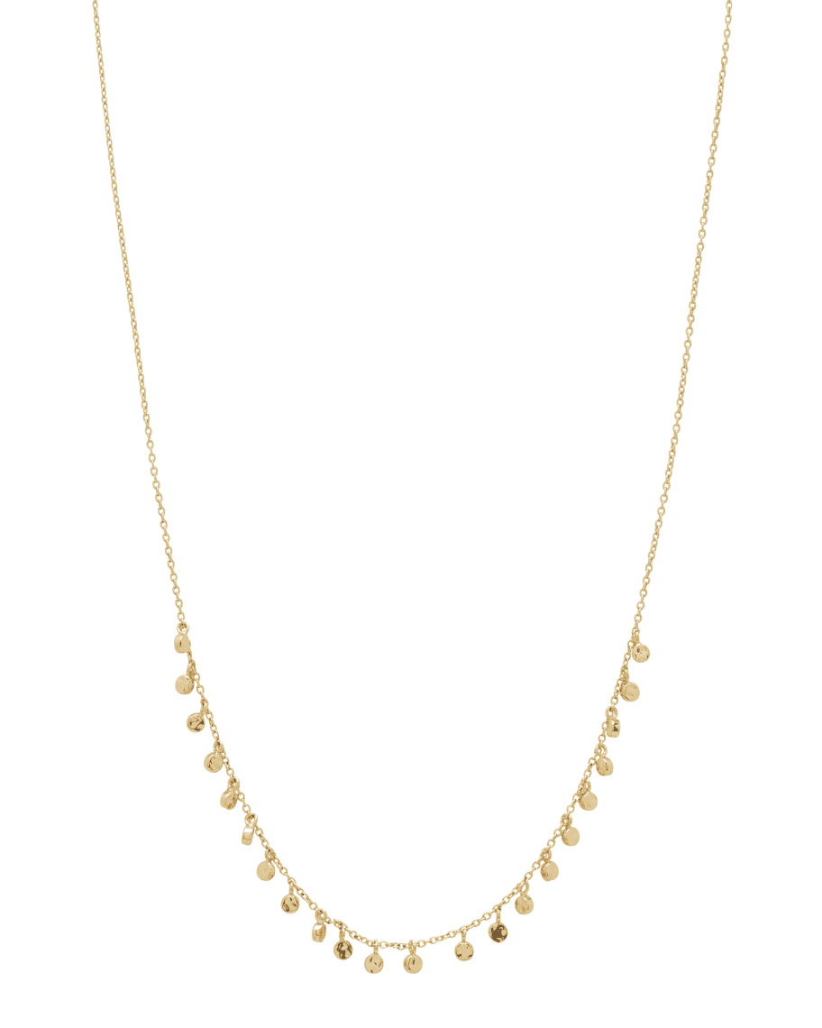 gorjana Chloe Mini Dangling Disc Necklace | Neiman Marcus
