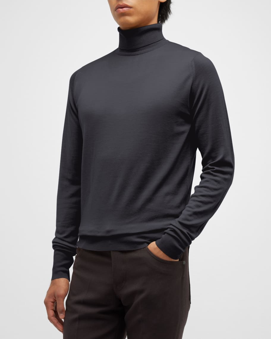 John Smedley Men's Richards Wool Turtleneck Sweater | Neiman Marcus