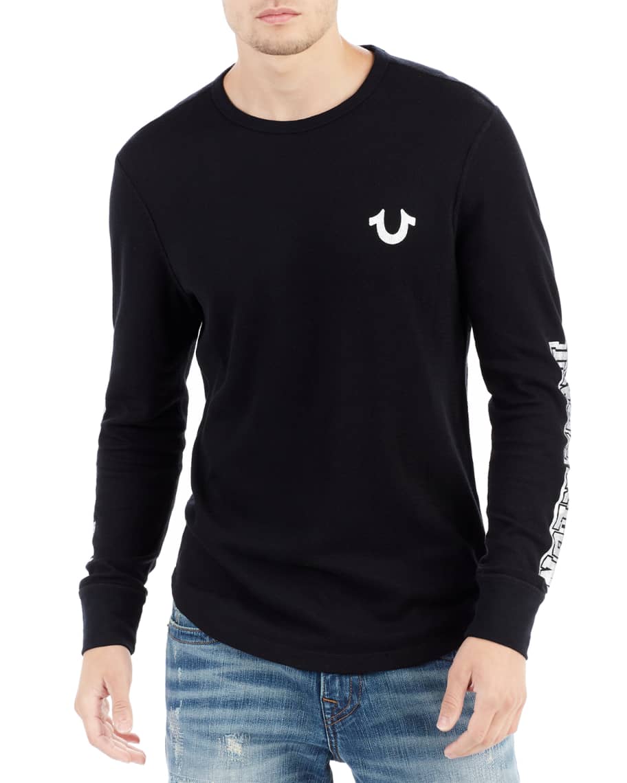 True Religion Logo Thermal Long-Sleeve Top | Neiman Marcus