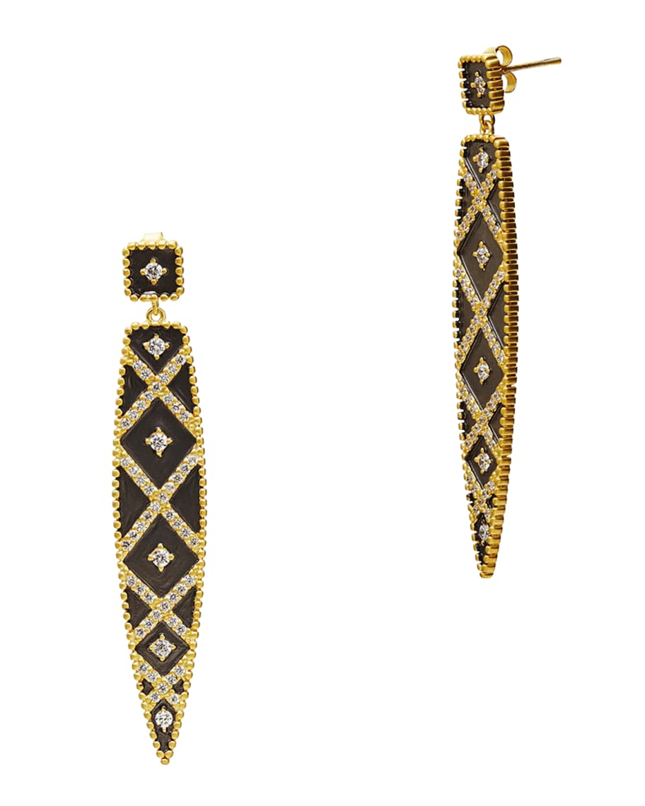 Freida Rothman Signature Geo Stripe Drop Earrings | Neiman Marcus