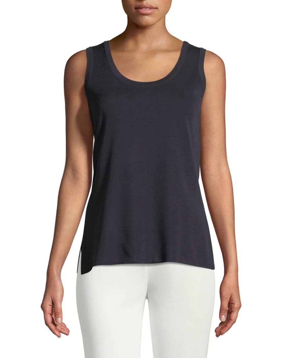 Misook Plus Size Double-Scoop Tank Top | Neiman Marcus