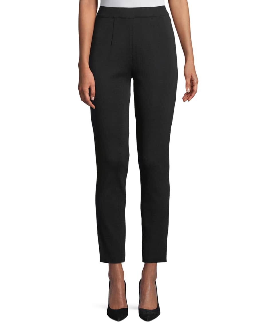 Misook Plus Size Slim-Leg Pull-on Ankle Pants | Neiman Marcus