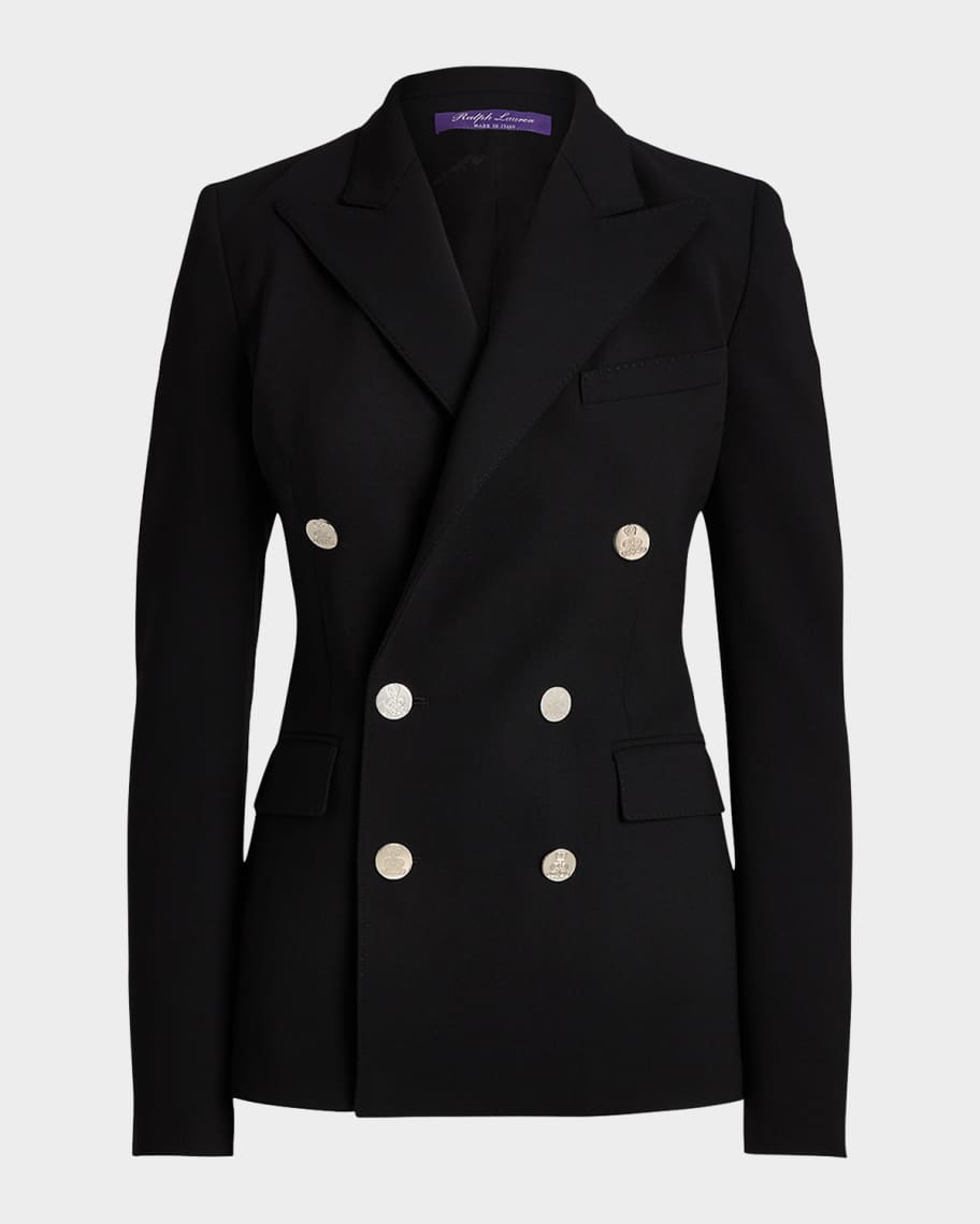 Ralph Lauren Collection Camden Double-Breasted Stretch-Wool Jacket ...