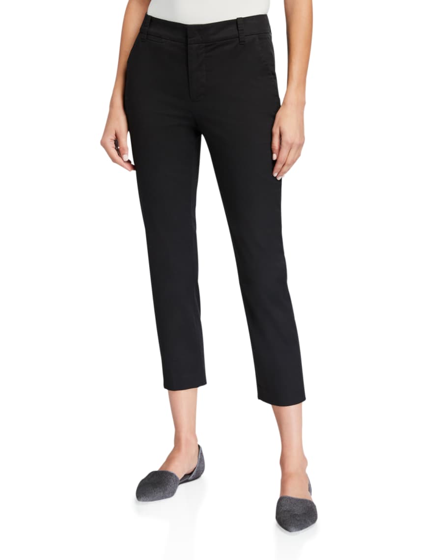 Vince Coin-Pocket Straight-Leg Cropped Chino Pants | Neiman Marcus