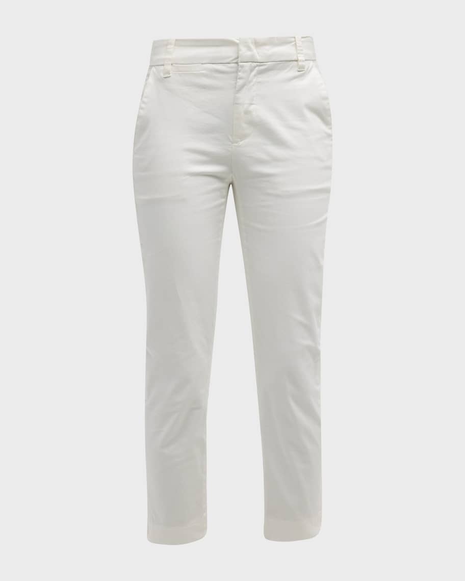 Vince Coin-Pocket Straight-Leg Cropped Chino Pants | Neiman Marcus