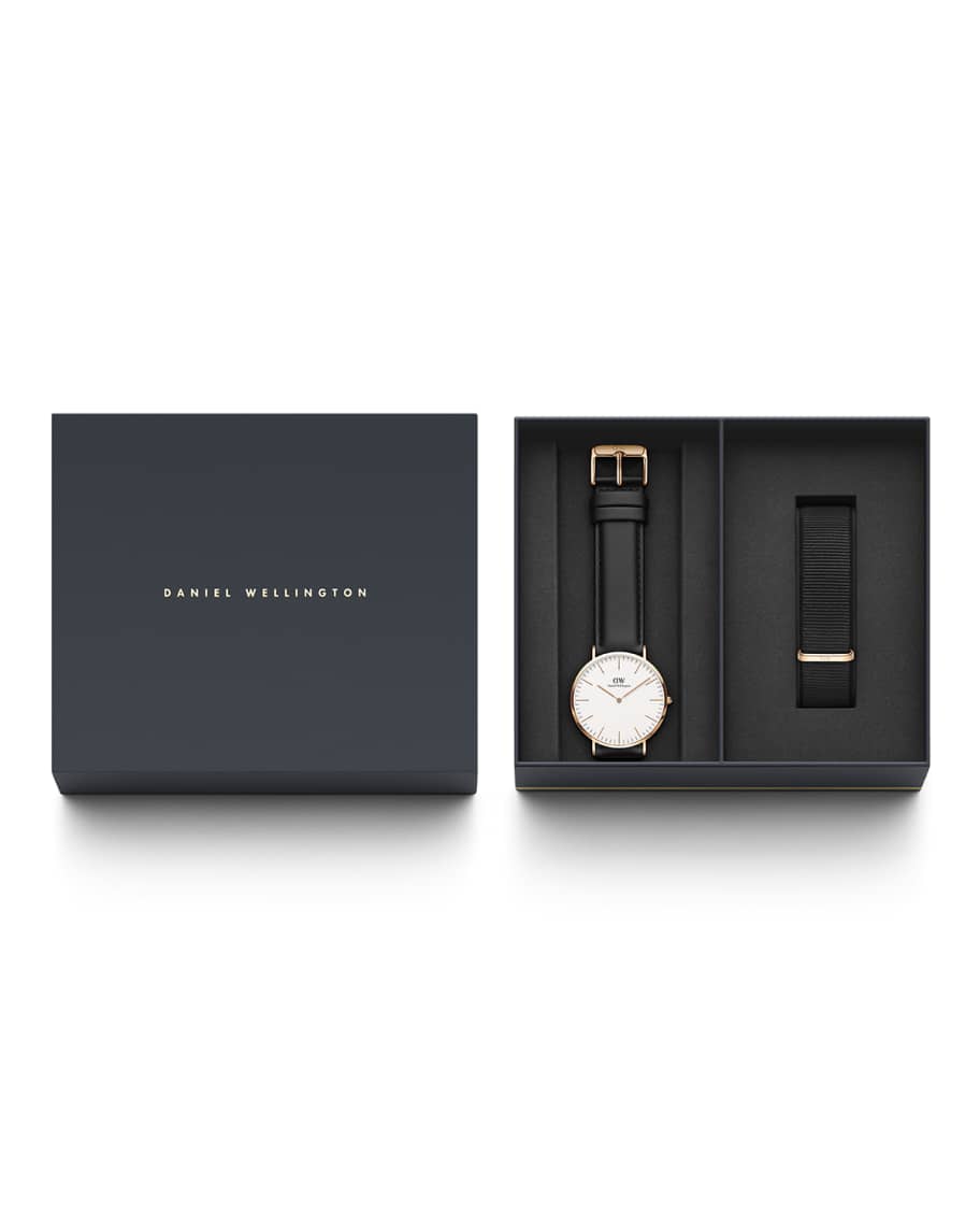 Daniel Wellington 40mm Classic Sheffield Watch Gift Set | Neiman Marcus