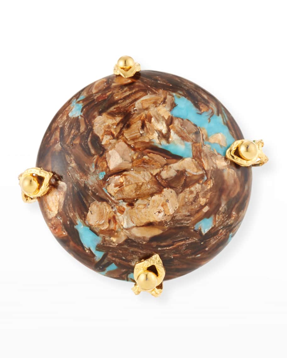 Devon Leigh 18k Turquoise Bronzite Ring | Neiman Marcus