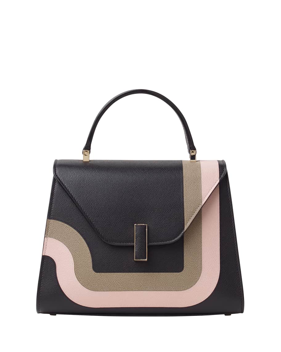 Valextra Iside Medium Striped Top-Handle Bag | Neiman Marcus