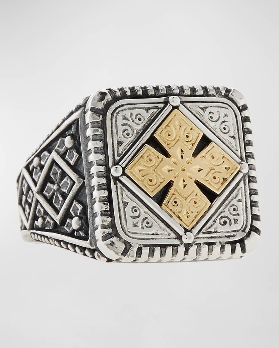 Konstantino Men's Maltese Cross Square Ring, Size 10 | Neiman Marcus