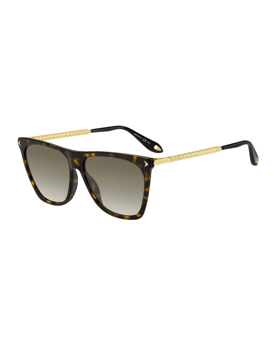 Givenchy Square Acetate & Metal Gradient Sunglasses | Neiman Marcus