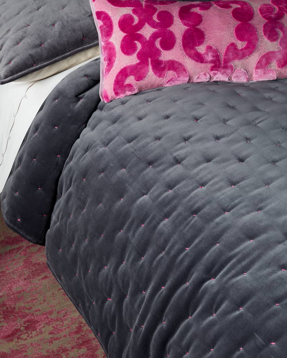 Designers Guild Sevanti Graphite King Quilt | Neiman Marcus