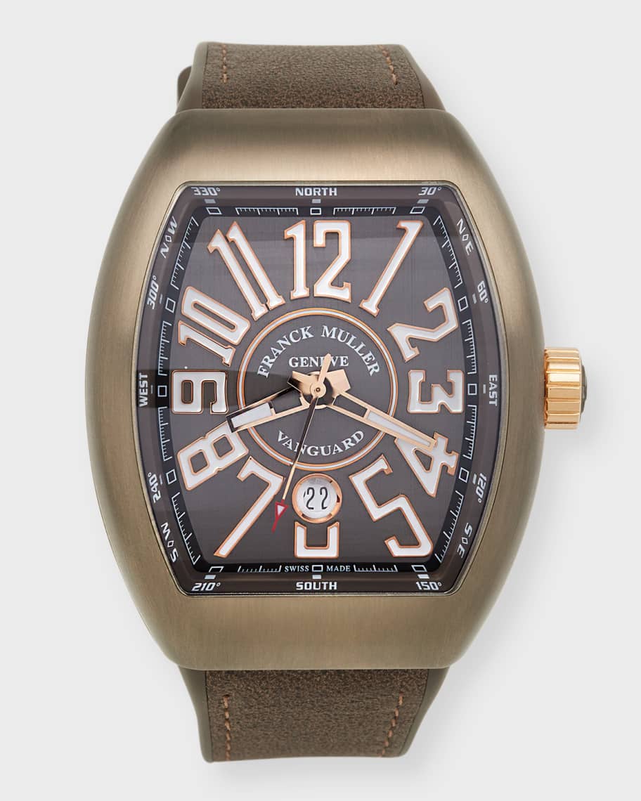 Franck Muller Men's Titanium Vanguard Watch with Leather Strap | Neiman ...