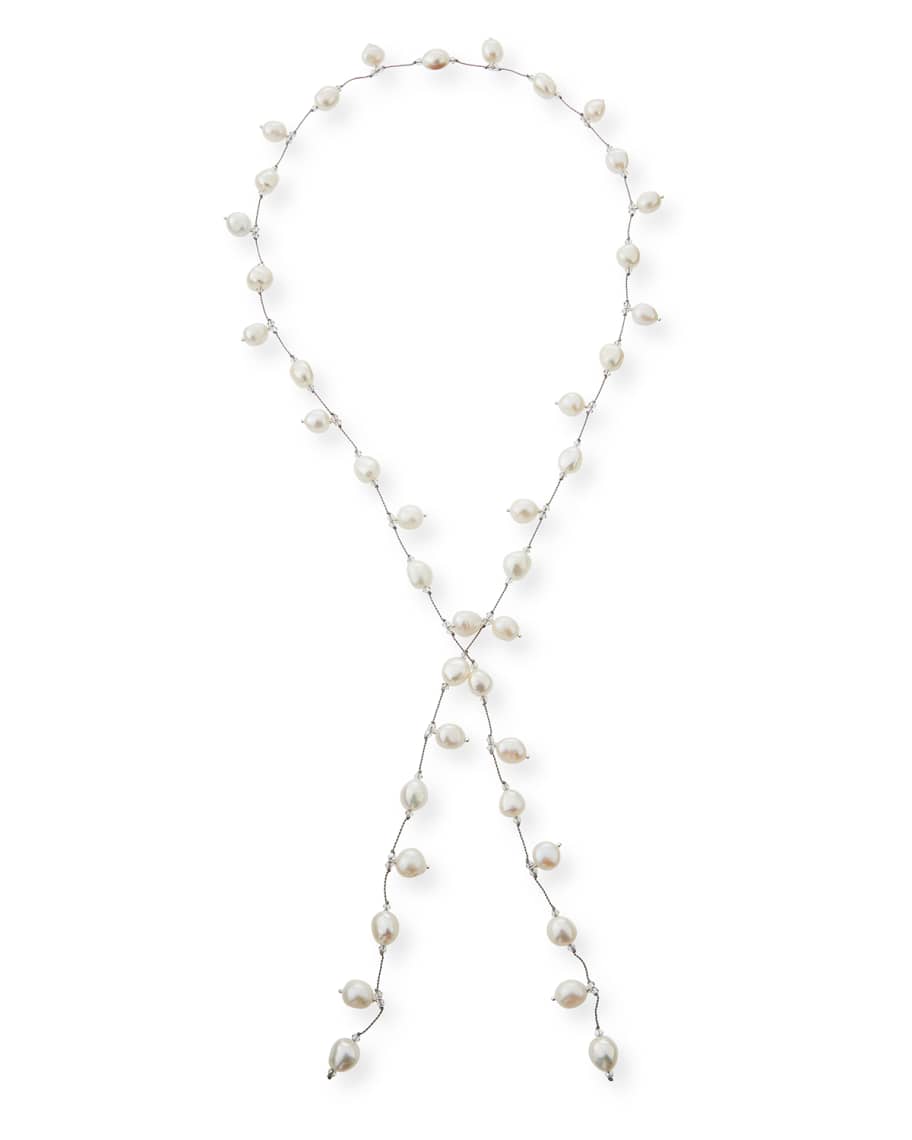 Margo Morrison Dancing Pearl Lariat Necklace | Neiman Marcus