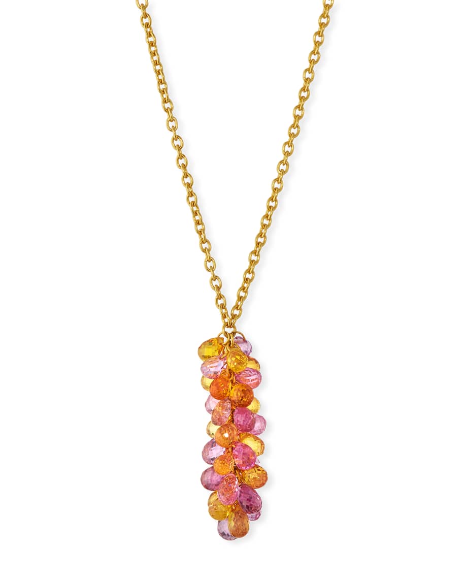 Gurhan Delicate Dew Cluster Fancy Sapphire Pendant Necklace | Neiman Marcus