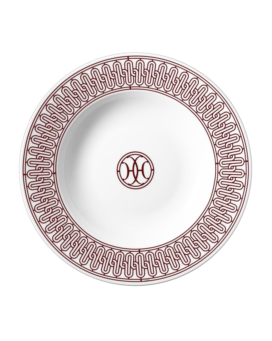 Hermes H Deco Red Soup Plate | Neiman Marcus