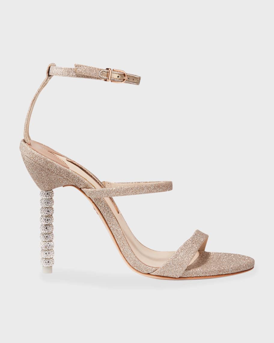 Sophia Webster Rosalind Glitter Sphere-Heel Sandals | Neiman Marcus