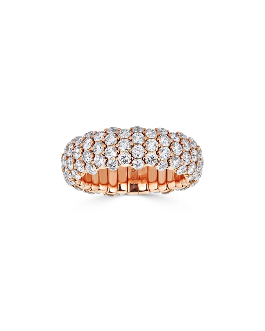 ZYDO 18k Rose Gold Diamond Stretch Ring, Size 6.5 | Neiman Marcus