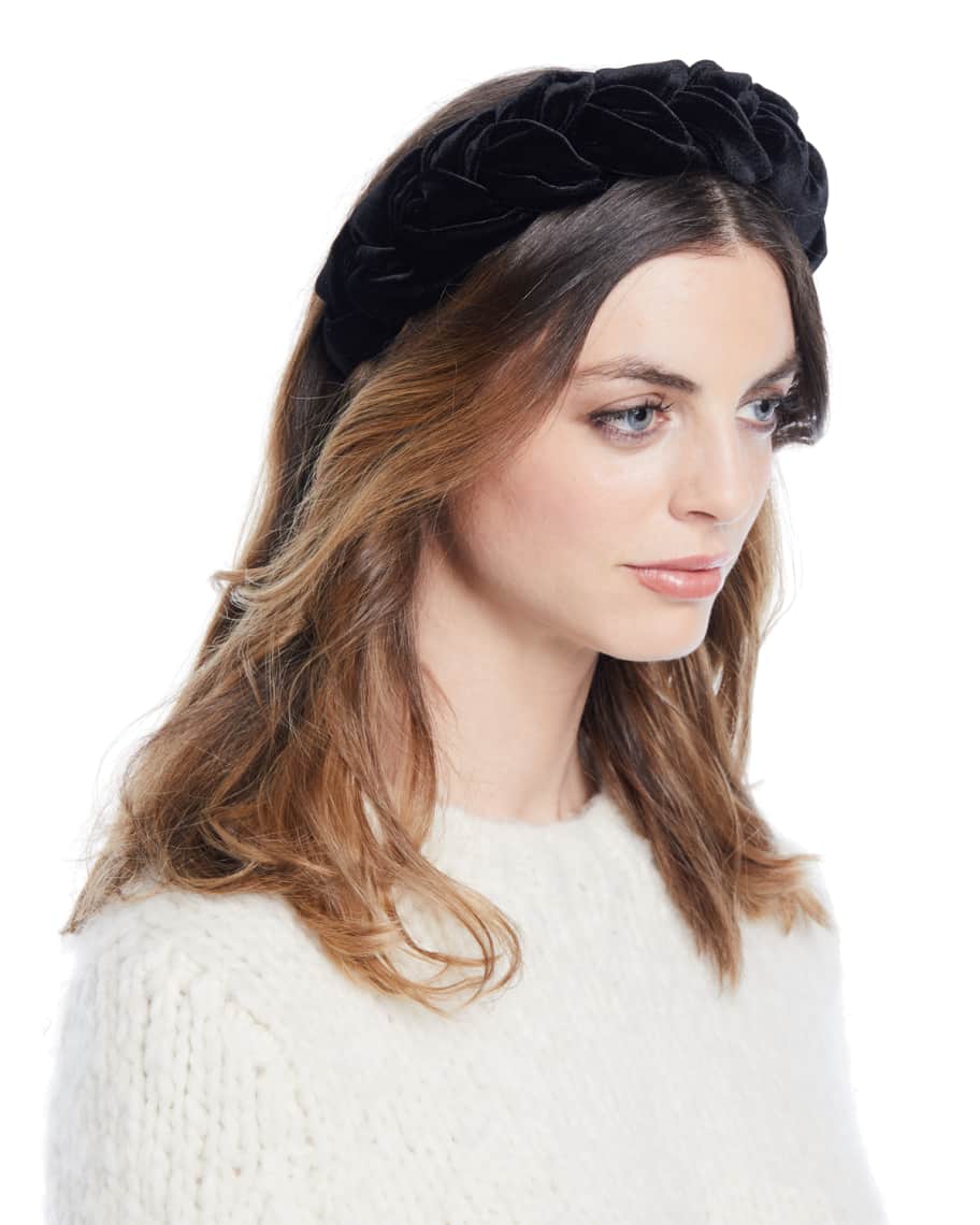Jennifer Behr Lorelei Velvet Headband Neiman Marcus
