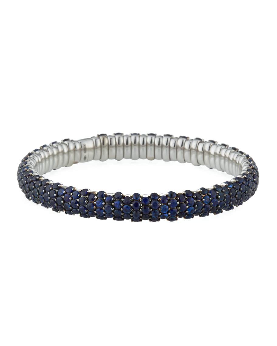 ZYDO 18k White Gold Sapphire Stretch Bracelet | Neiman Marcus