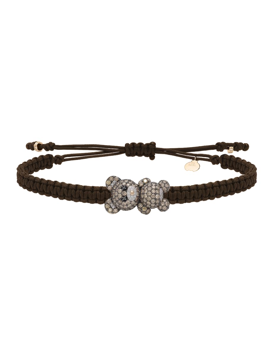 Pippo Perez 18k Mixed Diamond Teddy Bear Pull-Cord Bracelet | Neiman Marcus