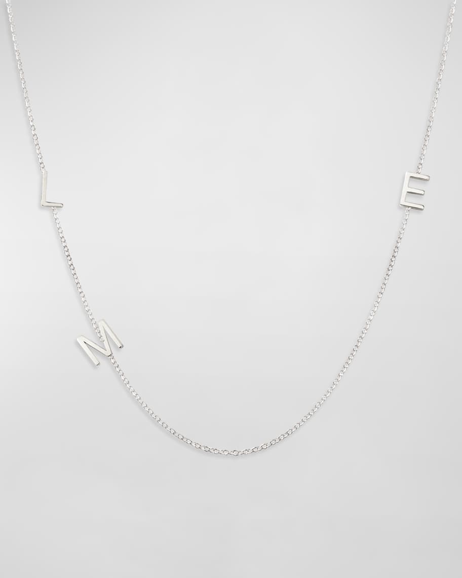 Maya Brenner Designs Mini 3-Letter Personalized Necklace, 14k White ...
