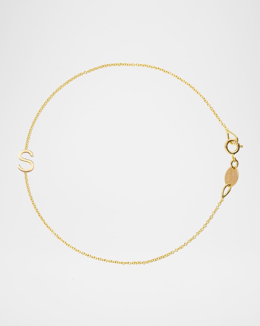Maya Brenner Designs 14k Yellow Gold Letter Bracelet | Neiman Marcus