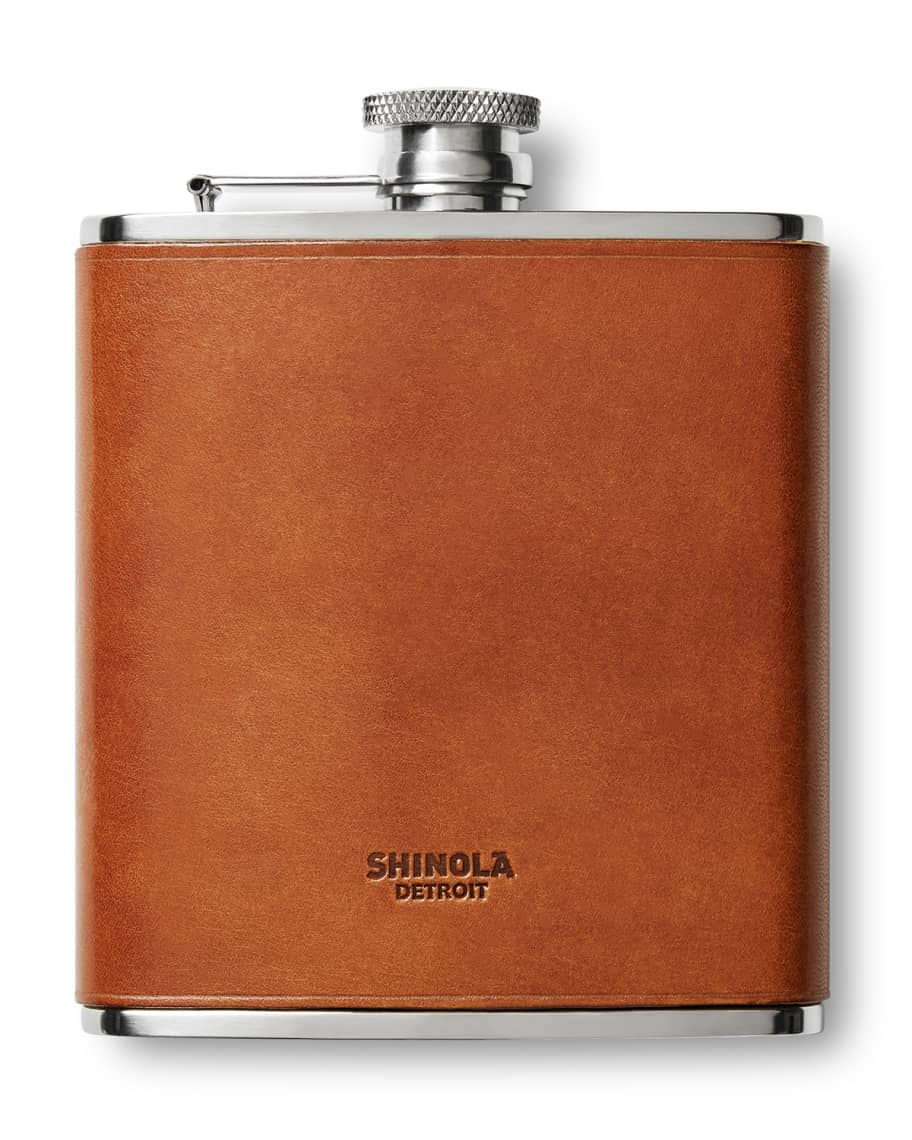 Shinola Men's Leather-Wrapped Hip Flask | Neiman Marcus