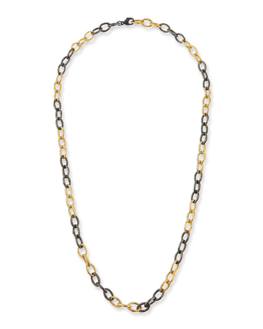 Margo Morrison Two-Tone Chain-Link Necklace. 30"L | Neiman Marcus