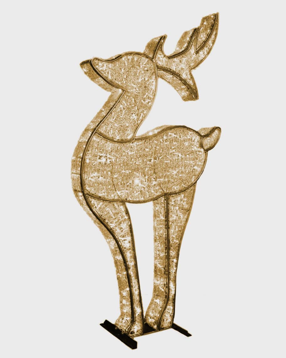Barcana 3D Deer with Lights Indoor/Outdoor Christmas Decoration, 6'6 ...