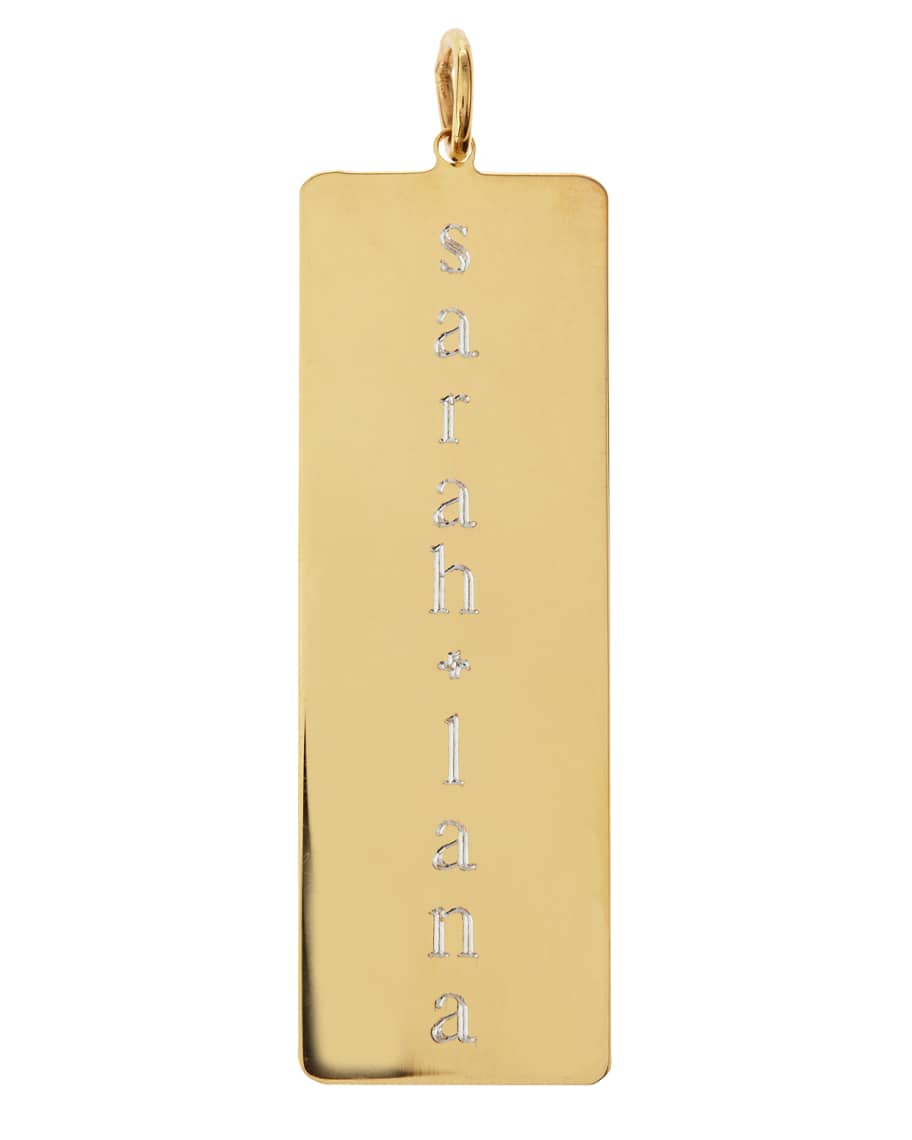 Sarah Chloe Personalized Tanya Dog-Tag Necklace | Neiman Marcus