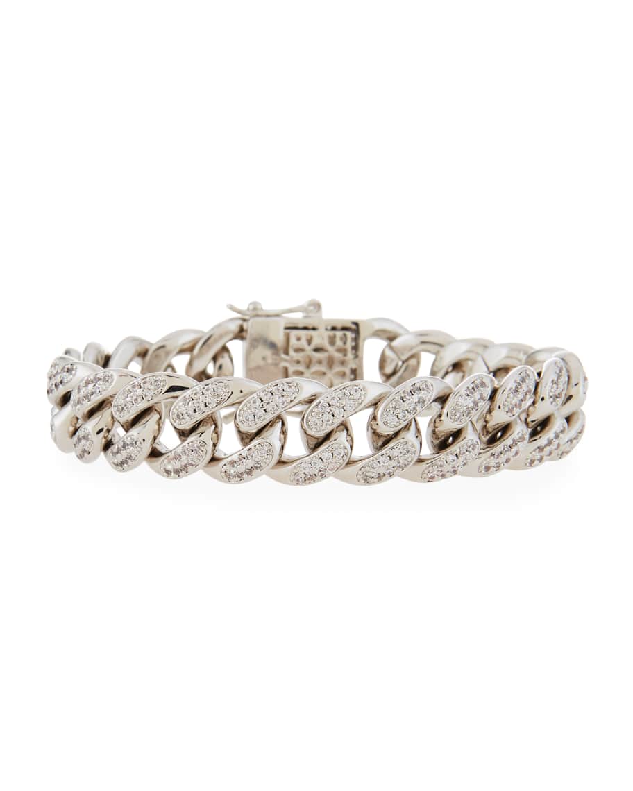 FALLON Armure Pave Curb Chain Bracelet | Neiman Marcus