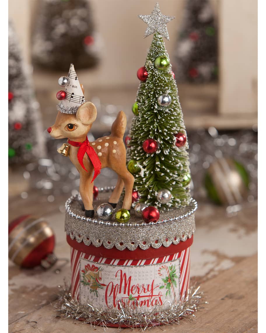 Bethany Lowe Retro Deer on Box | Neiman Marcus
