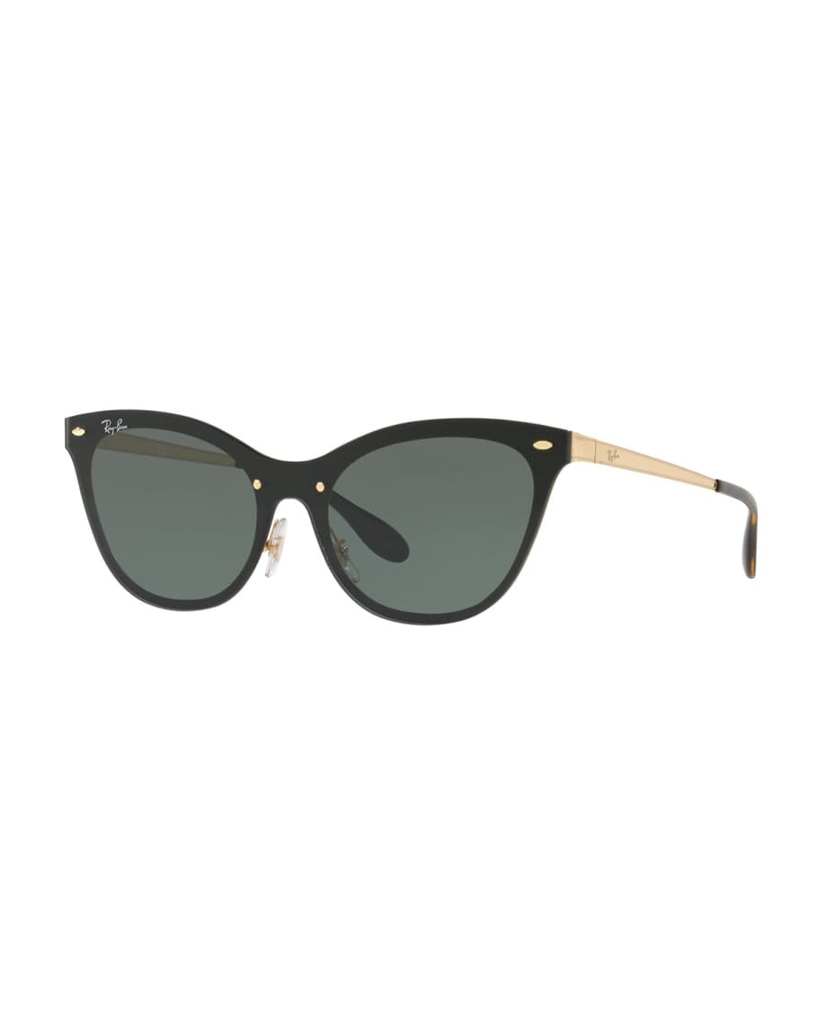 Ray-Ban Monochromatic Shield Cat-Eye Sunglasses | Neiman Marcus