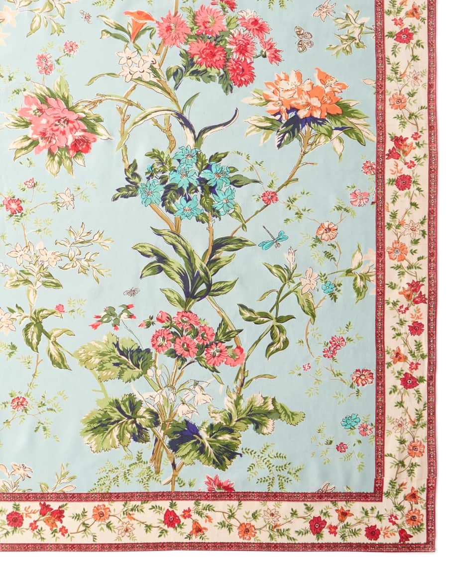 Handprint Corsica Sky Tablecloth, 72" x 108" | Neiman Marcus