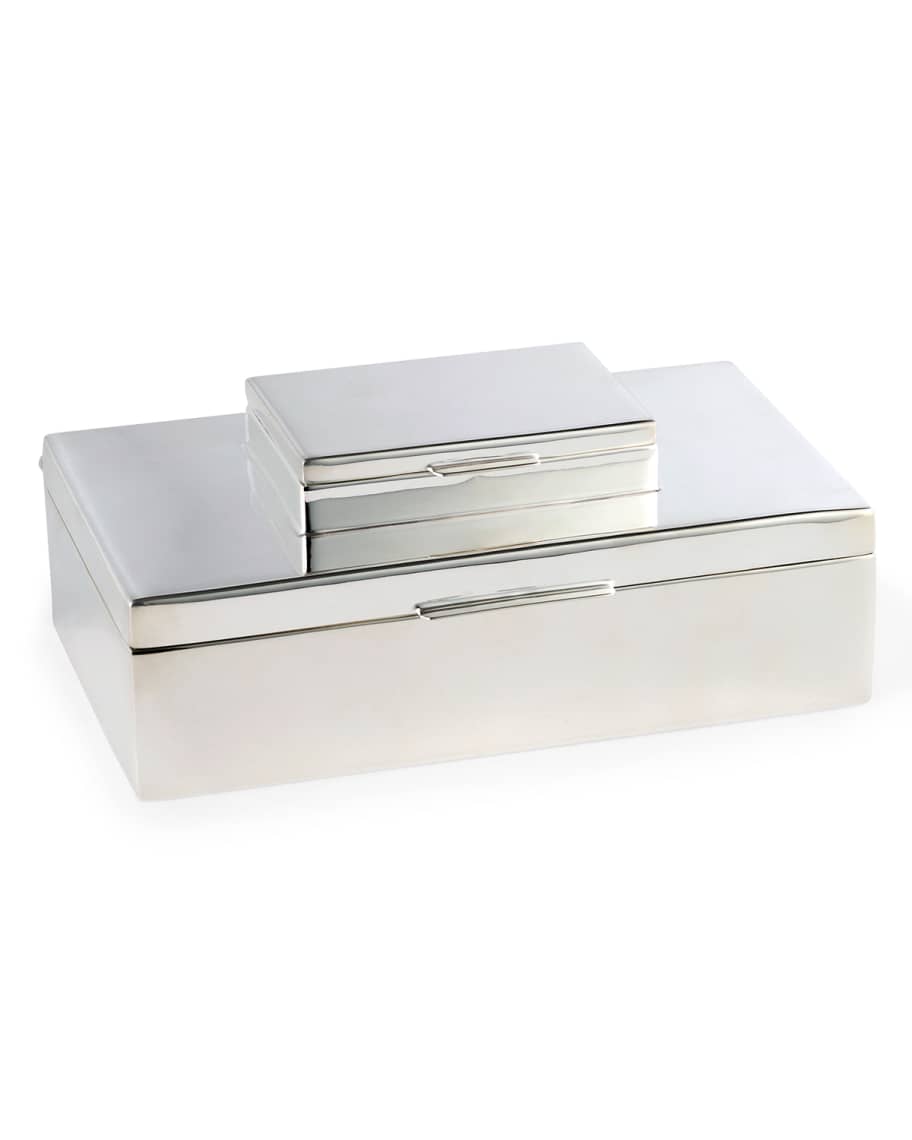 Ralph Lauren Home Beckbury Stacked Silver Box | Neiman Marcus