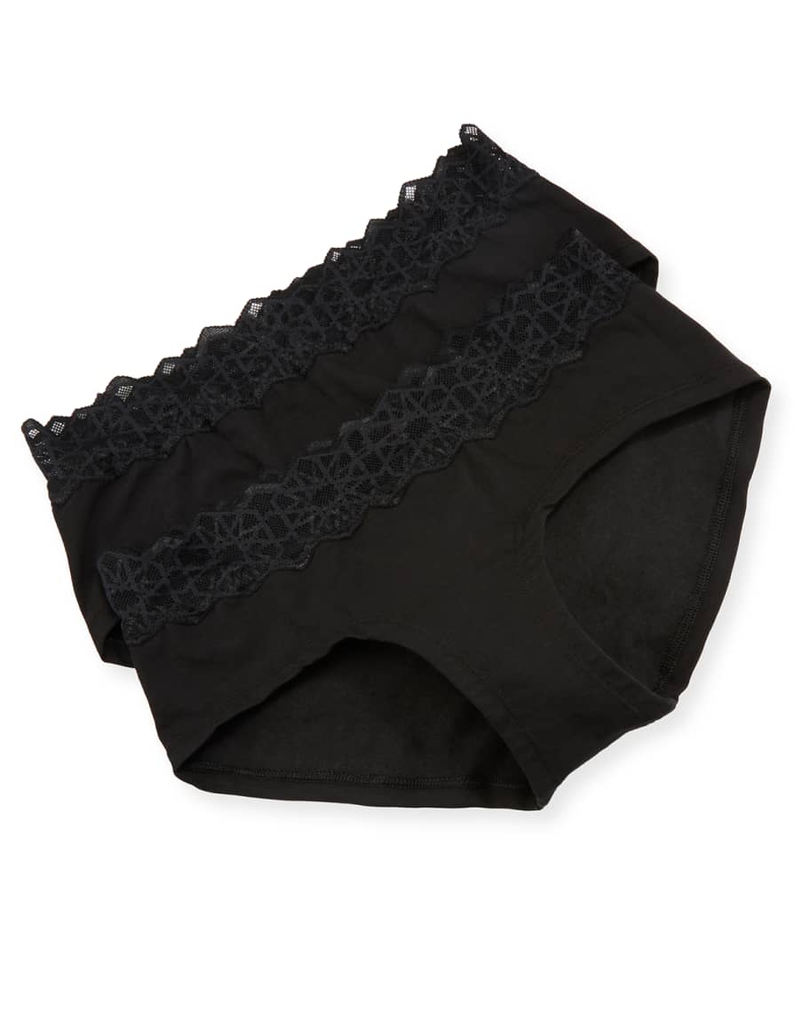 Cosabella 2-Pack Avi Lace-Trim Boyshorts, Tween | Neiman Marcus