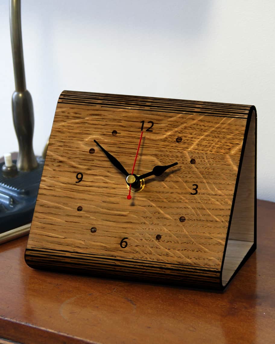 Map Marketing Personalized Living Hinge Clock | Neiman Marcus