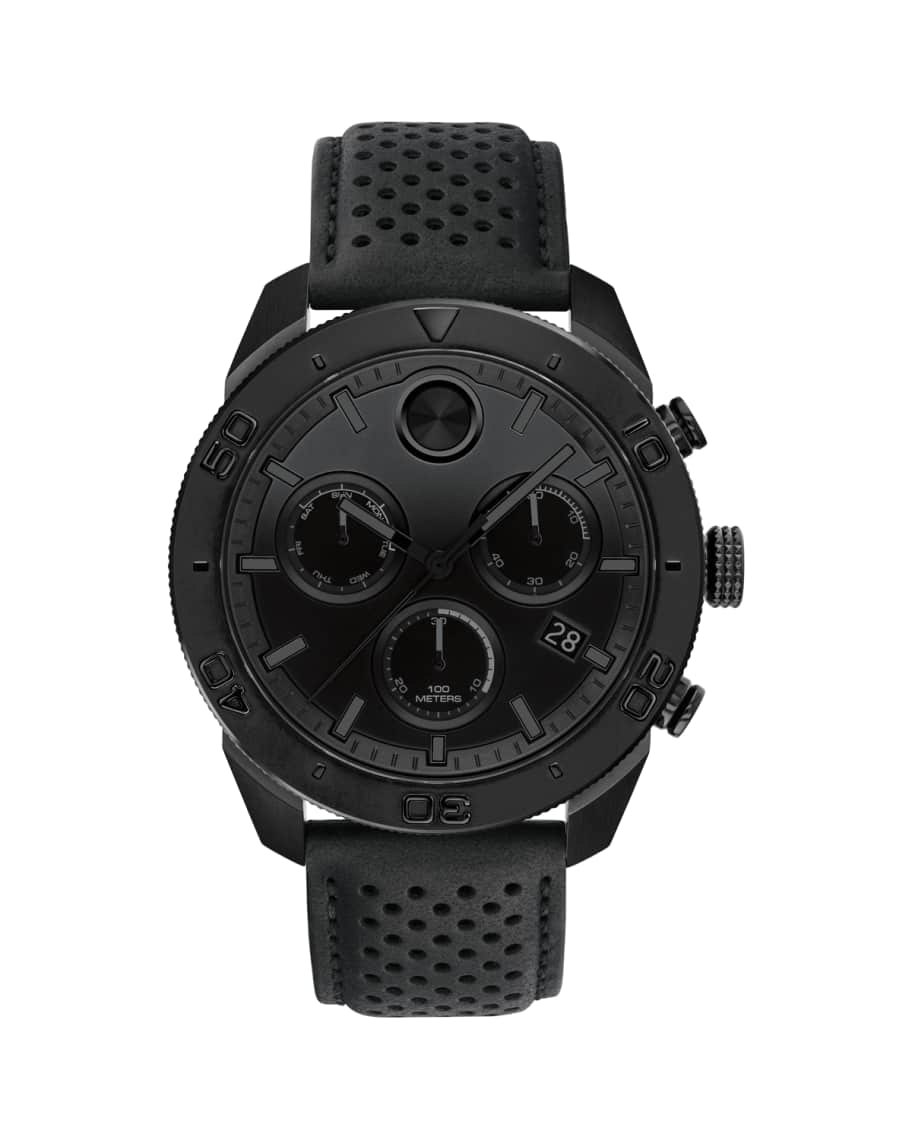 Movado Bold Men's Bold Sport Watch with Black Leather Strap | Neiman Marcus