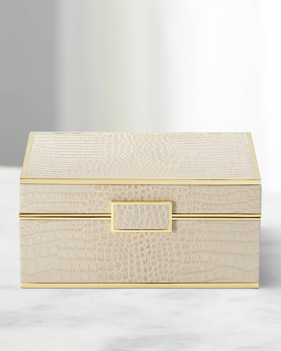 AERIN Classic Croc Small Jewelry Box | Neiman Marcus