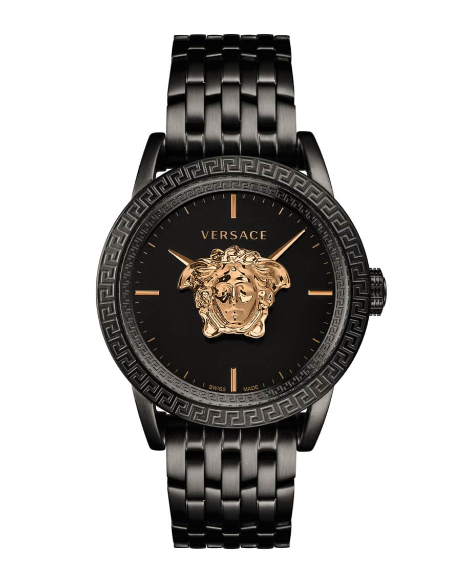 Versace Men's 43mm Palazzo Empire Watch, Black/Gold | Neiman Marcus