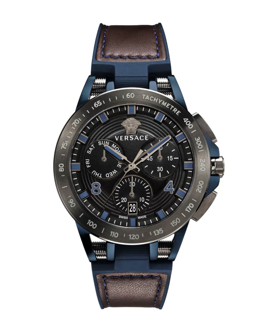Versace Men's 45mm Sport Tech Chronograph Watch, Brown | Neiman Marcus