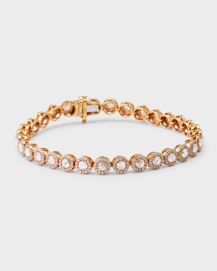 64 Facets Scallop Diamond Tennis Bracelet, 3.5tcw | Neiman Marcus