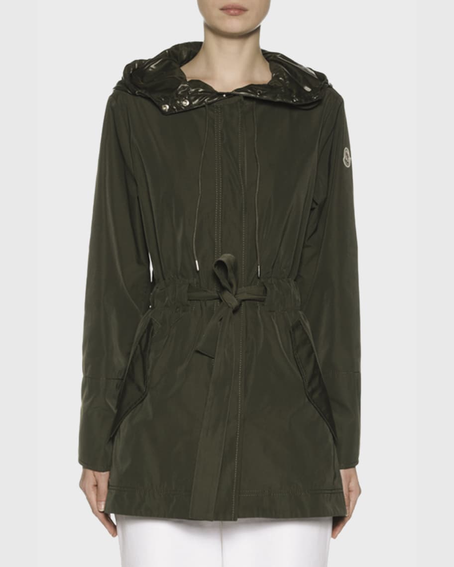 Moncler Mascate Semi-Fit Jacket w/ Contrast Hood | Neiman Marcus