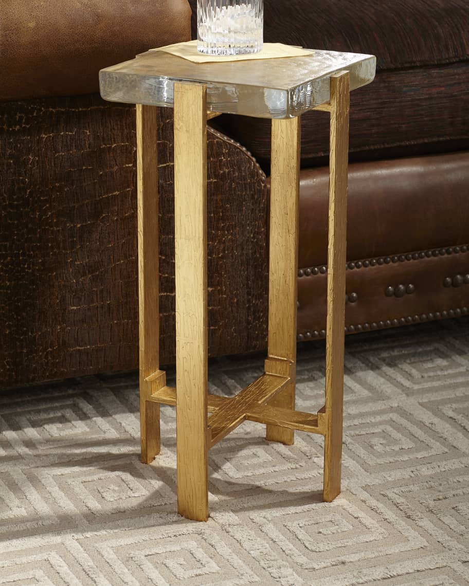 John-Richard Collection Gold Dusted Martini Table | Neiman Marcus